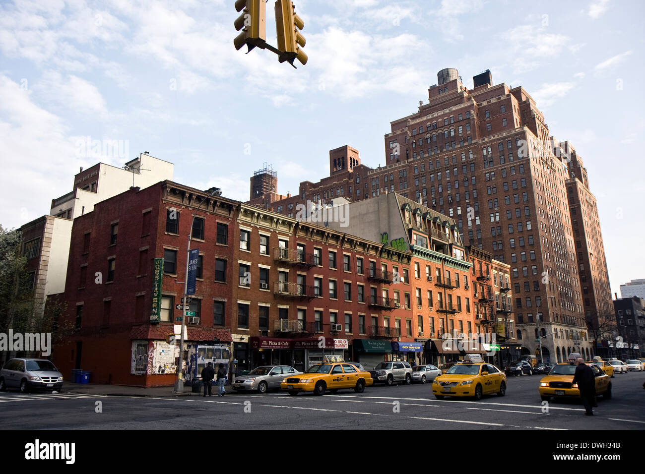 A street in New York city with road and houses Stock Photo - Alamy