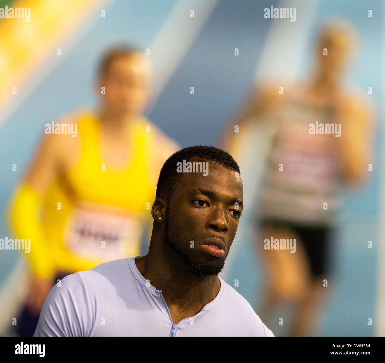 Nigel LEVINE 400m men's Semi-Final Heat 2, 2013 British Athletics ...