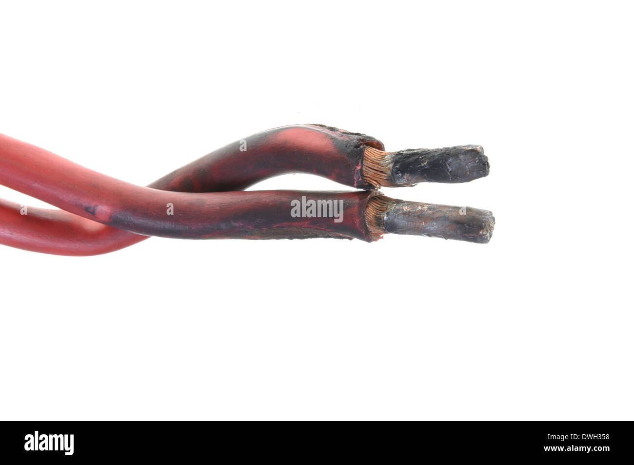 Damage to the cables in electrical power networks Stock Photo - Alamy