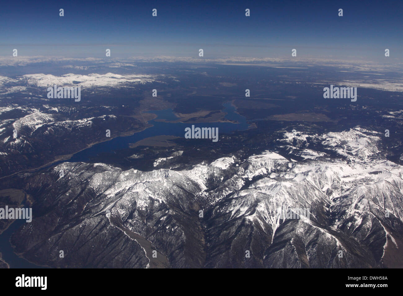 Snow covered Rocky Mountains over Colorado Stock Photo - Alamy