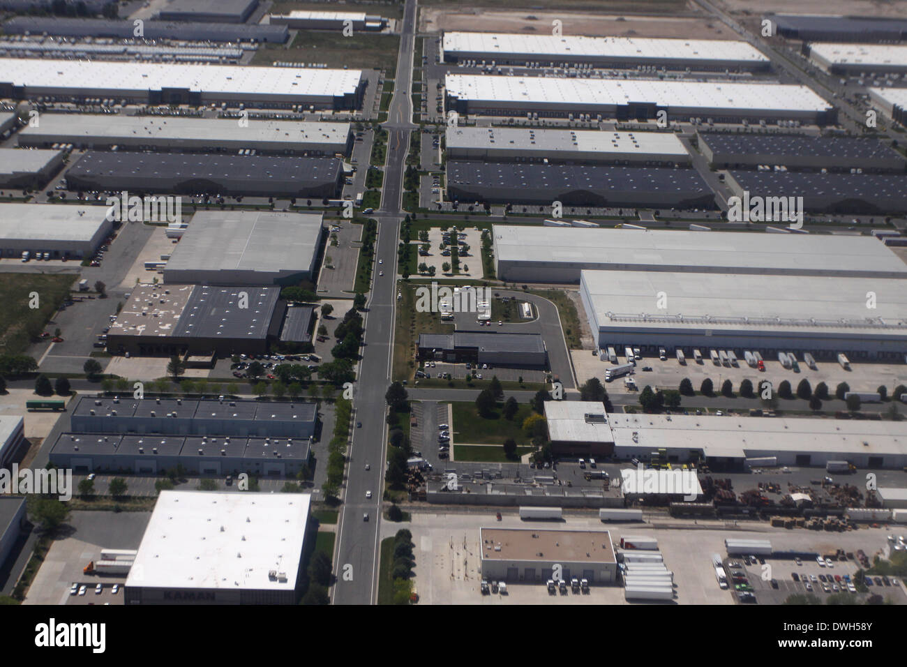 Warehouses aerial hi-res stock photography and images - Alamy