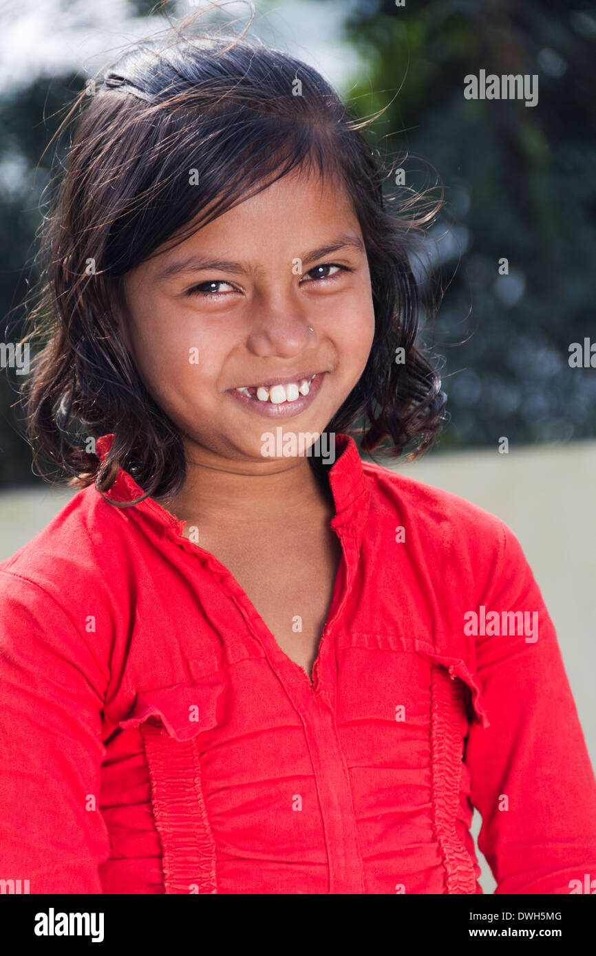 1 Indian kids standing at Home Stock Photo - Alamy