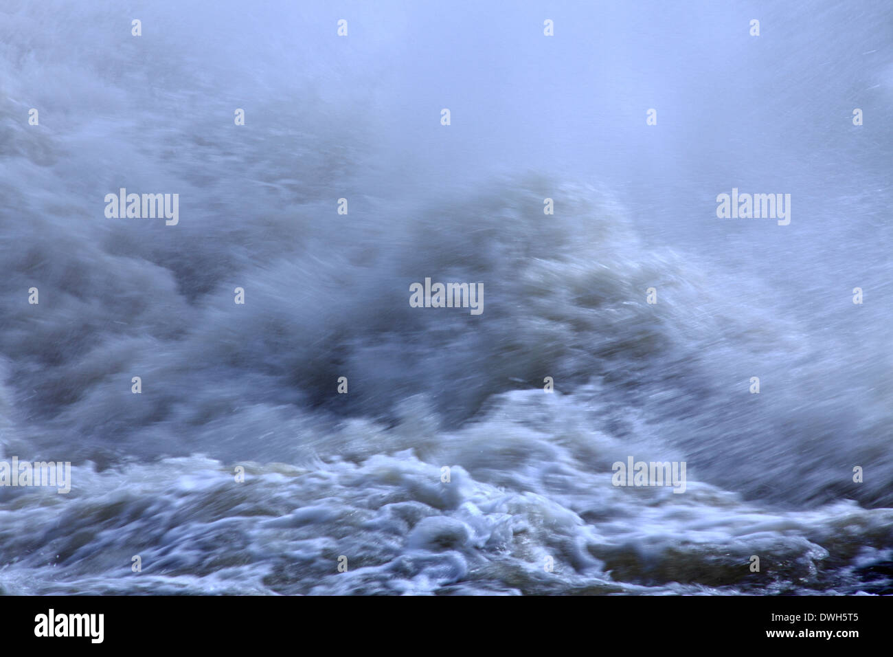 Gushing water and splashing waves in a whitewater river Stock Photo - Alamy