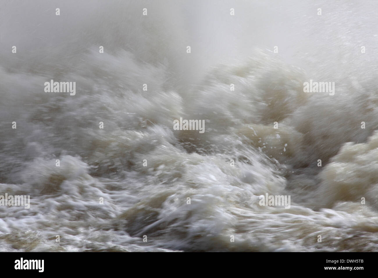 Gushing water and splashing waves in a whitewater river Stock Photo - Alamy