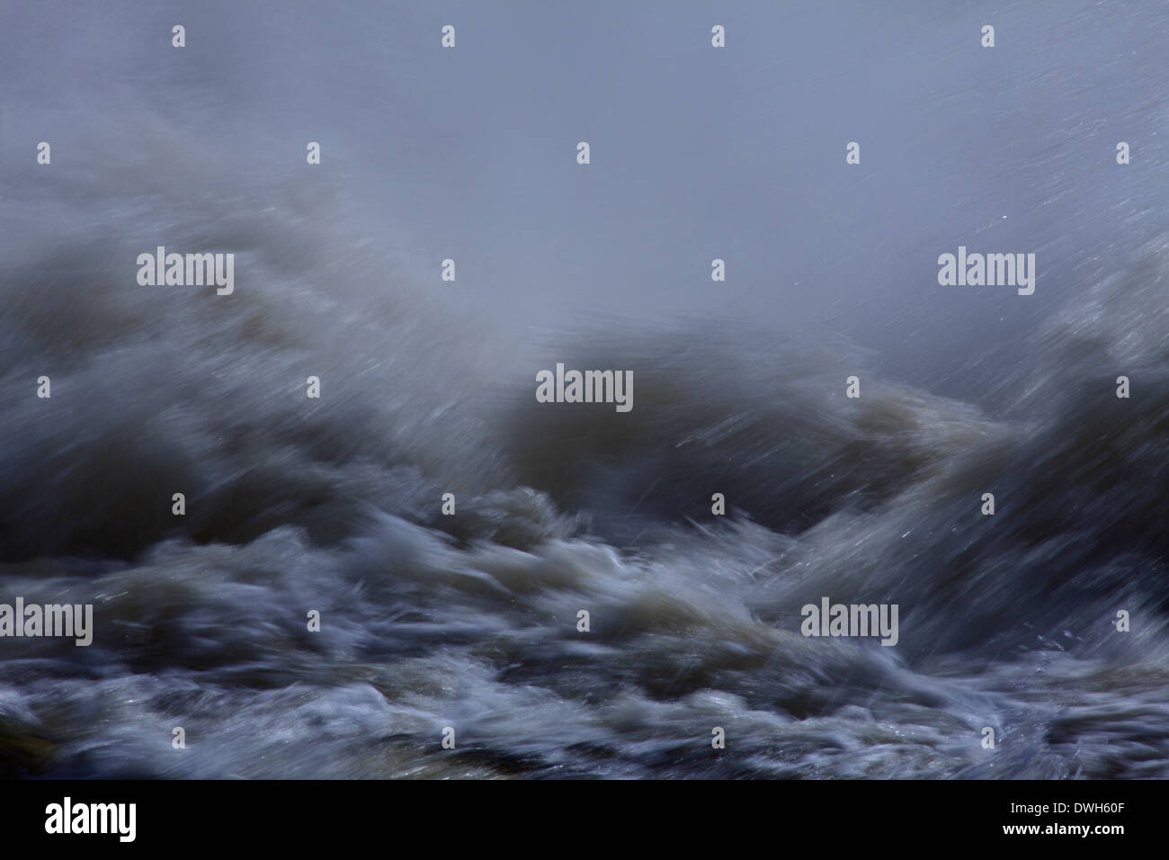 Gushing water and splashing waves in a whitewater river Stock Photo - Alamy