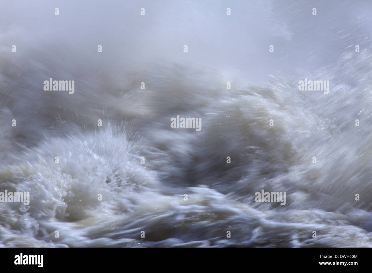 Gushing water and splashing waves in a whitewater river Stock Photo - Alamy