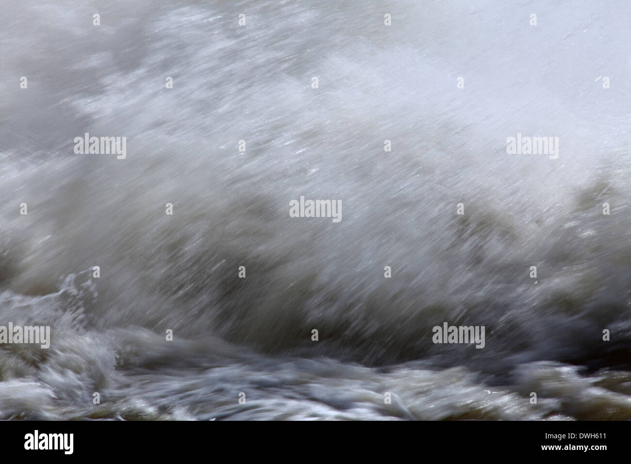 Gushing water and splashing waves in a whitewater river Stock Photo - Alamy