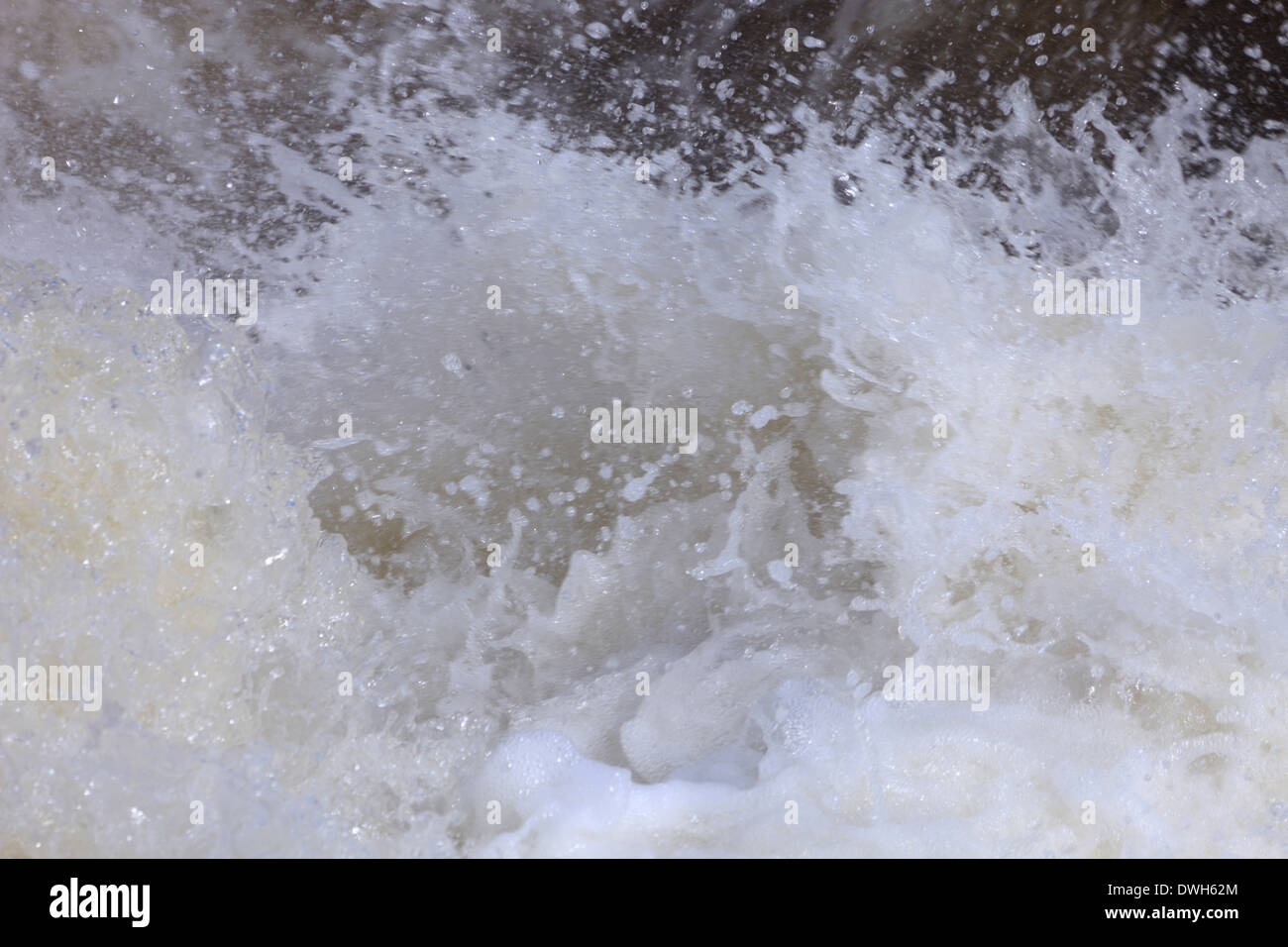 Gushing water and splashing waves in a whitewater river Stock Photo - Alamy