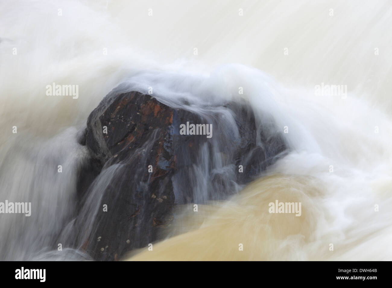Gushing water and splashing waves in a whitewater river Stock Photo - Alamy