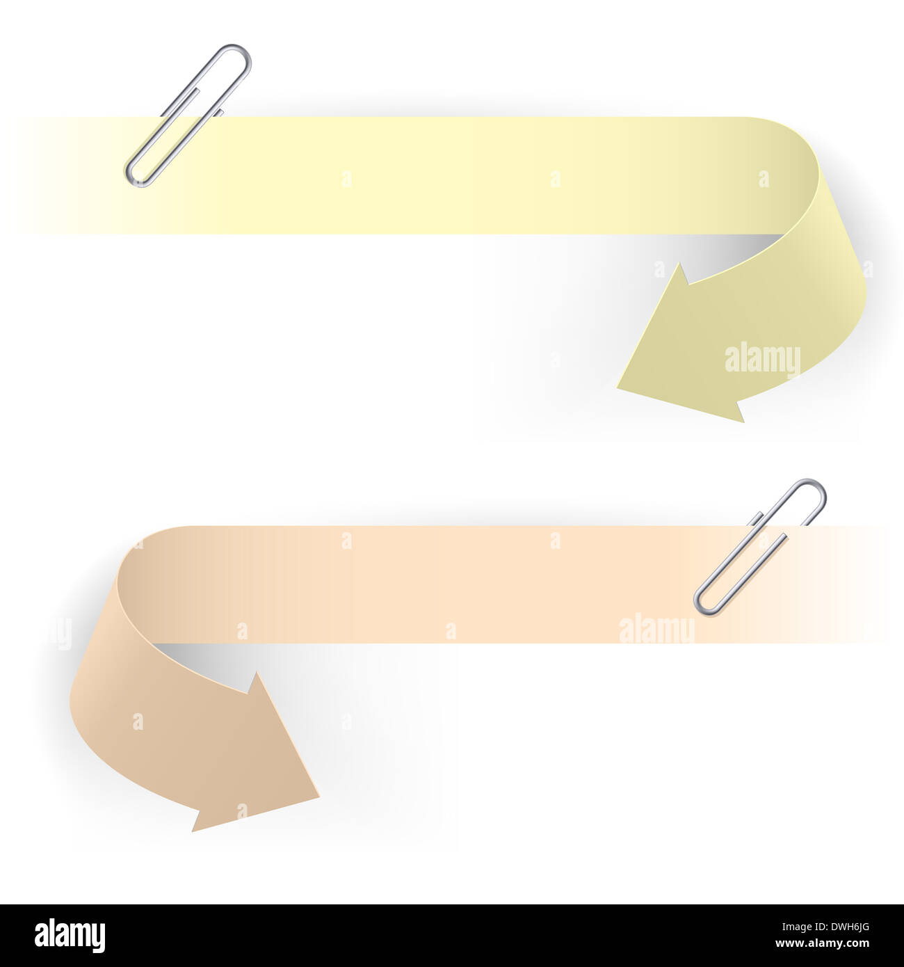 Realistic Arrows and Clips. Illustration on white background Stock ...