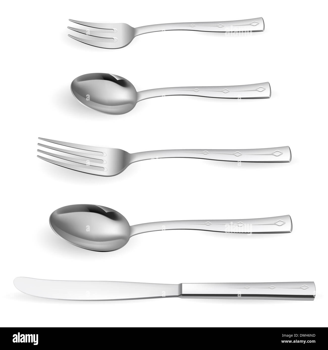 Realistic cutlery. Realistic cutlery. Illustration on white background ...