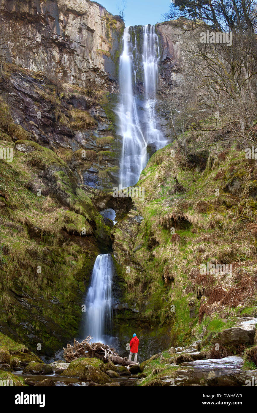 Pistyll Rhaeadr Waterfall in Powys in Wales Stock Photo - Alamy