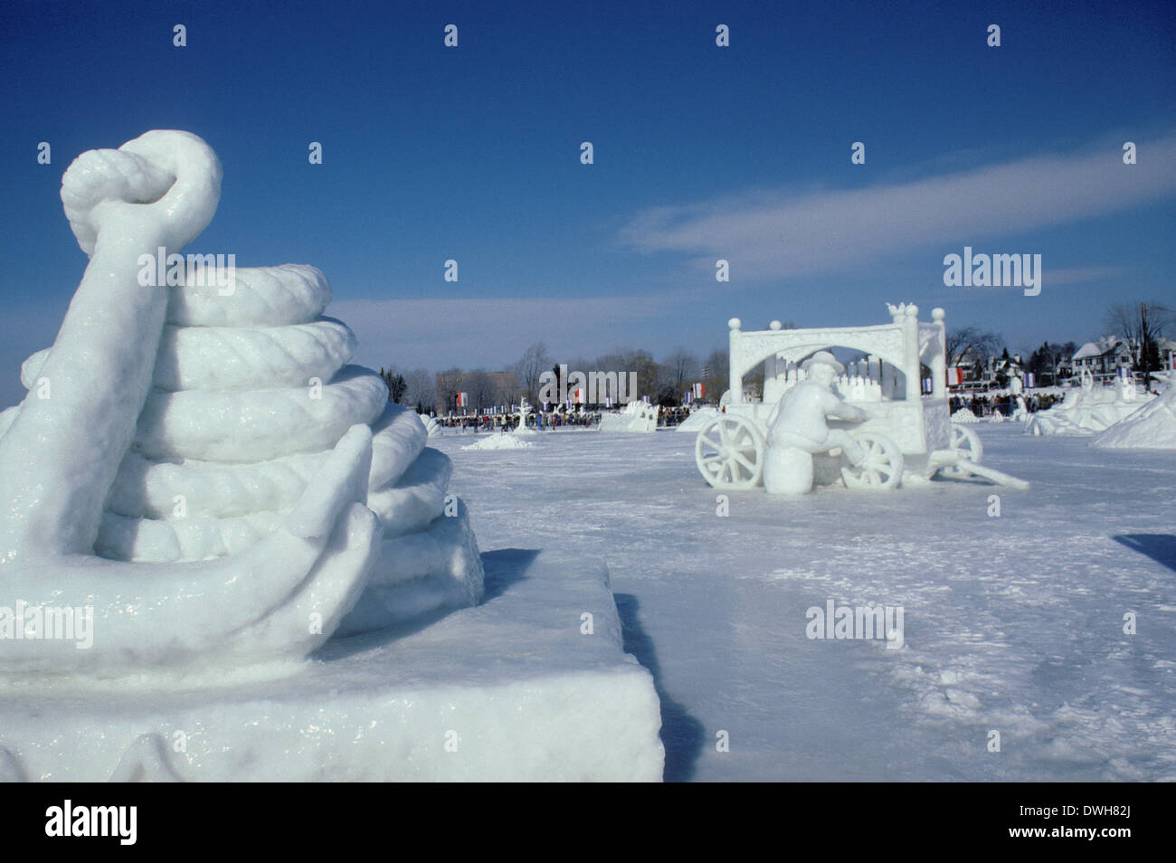 Ice sculptures, Winterlude festival, Ottawa, Ontario, Canada Stock ...
