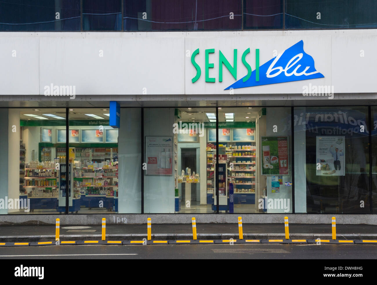 Sensiblu pharmacy in Bucharest, Romania Stock Photo - Alamy