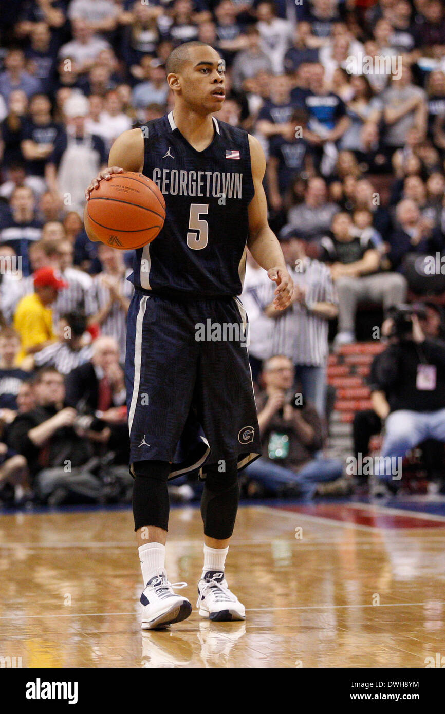 March 8, 2014: Georgetown Hoyas guard Markel Starks (5) in action ...