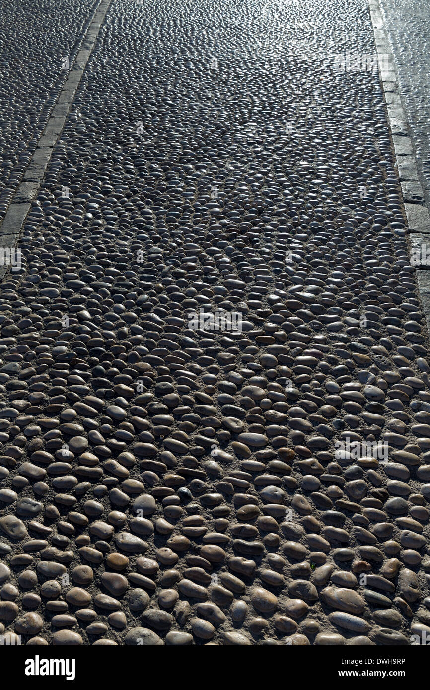 Rolling stones pavement soil texture in Altea Alicante mediterranean ...