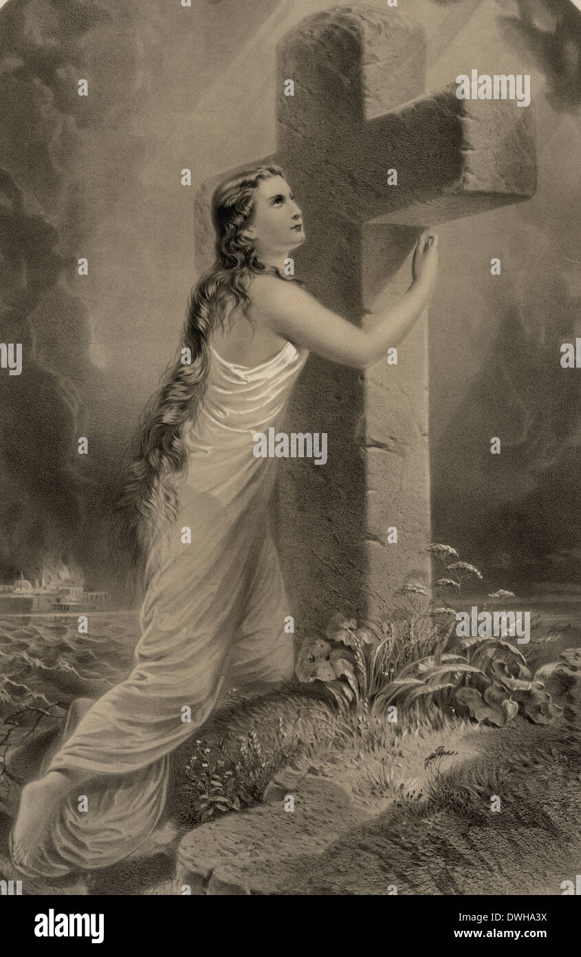 Religious cross engraving hi-res stock photography and images - Alamy