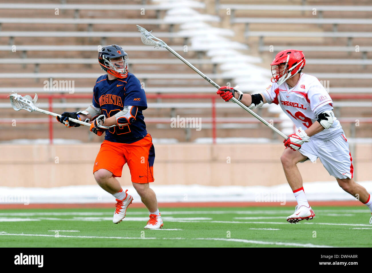 Ithaca, New York, USA. 8th Mar, 2014. March 8, 2014: Virginia Cavaliers ...