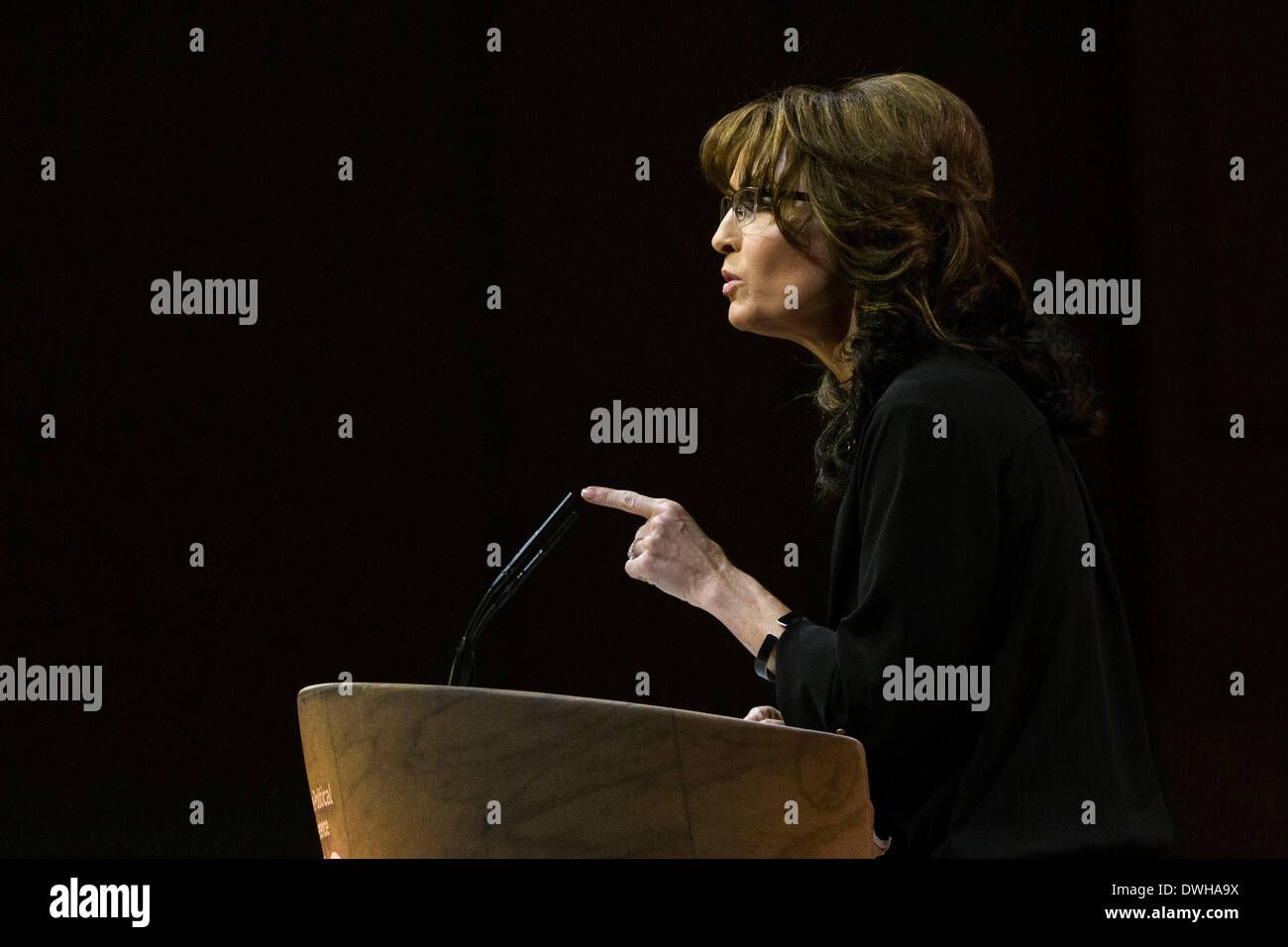 Former Alaska Governor Sarah Palin makes a speech at the CPAC ...