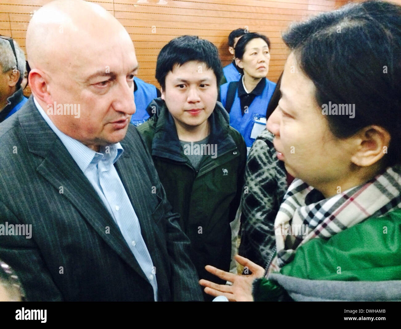 Beijing, China. 9th Mar, 2014. Photo taken with mobile phone shows Hugh ...