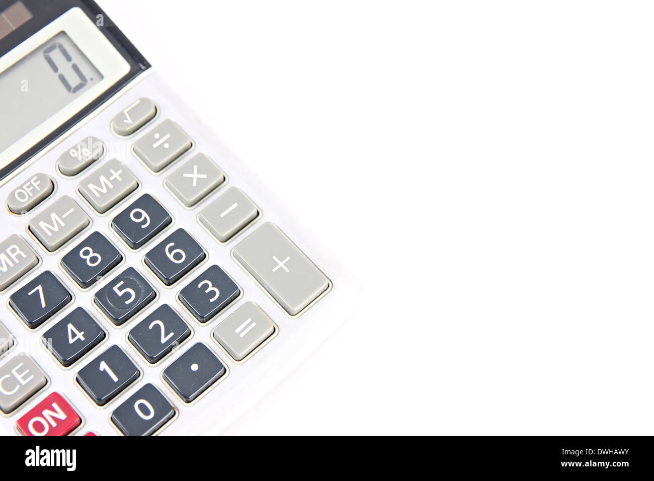 Old Calculator isolated on white background Stock Photo - Alamy