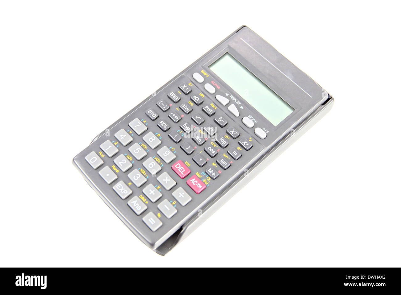 Calculator in variety of models isolated on white background Stock ...