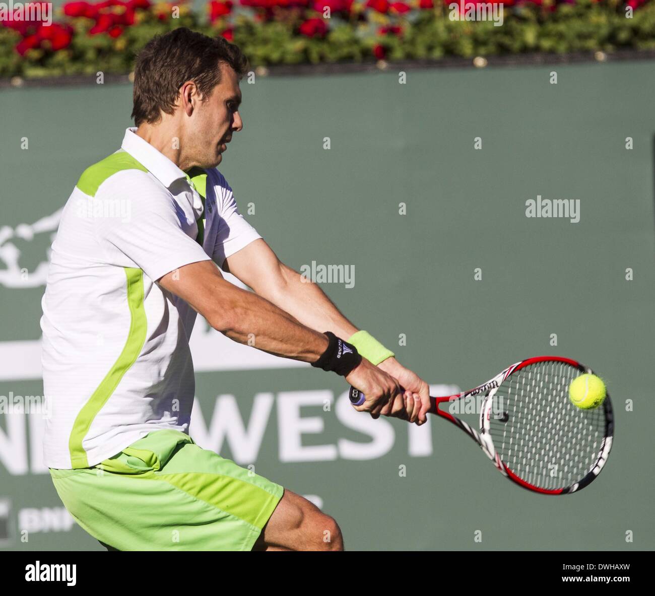 Los Angeles, California, USA. 8th Mar, 2014. Paul-Henri Mathieu, of ...