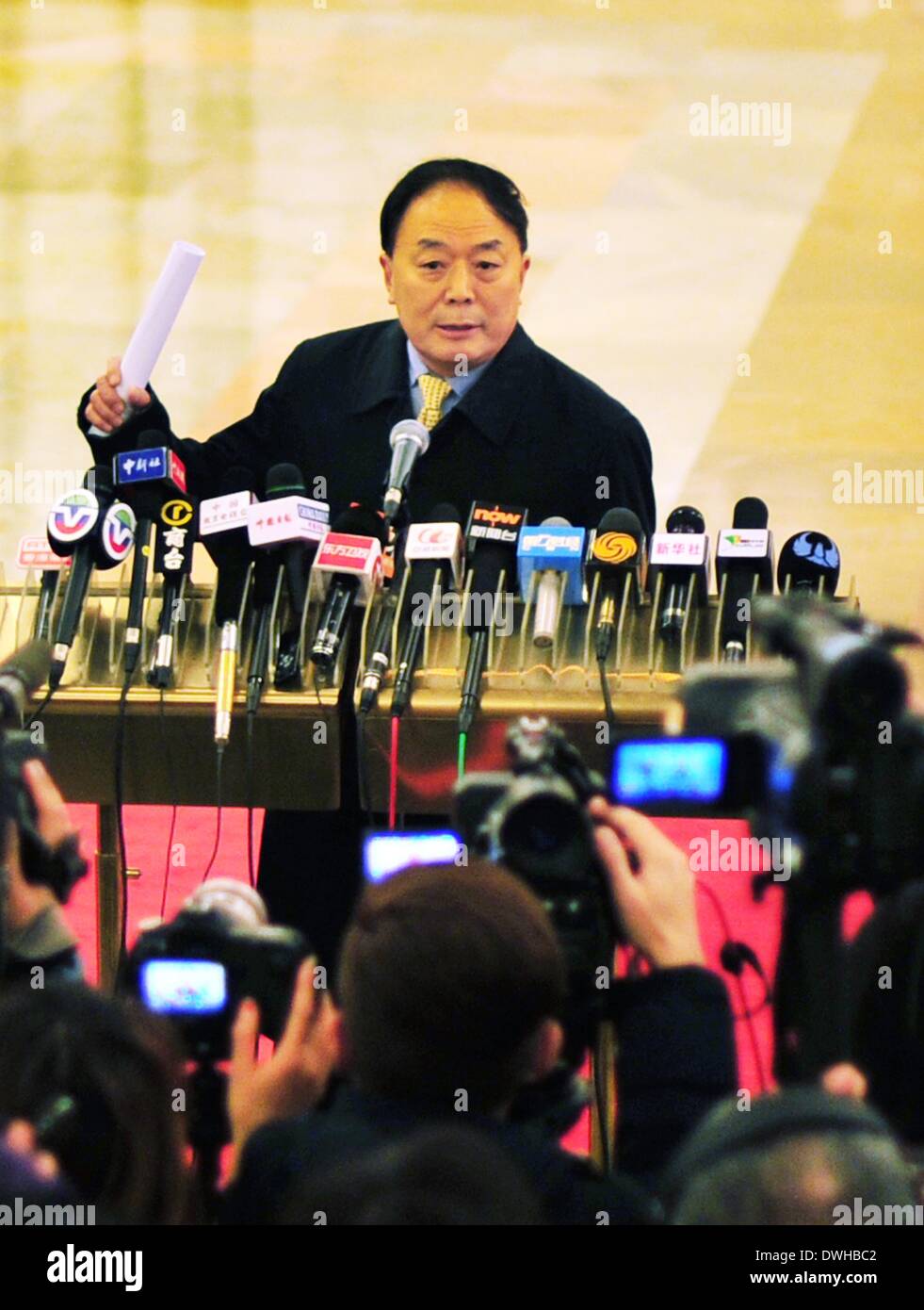 Beijing, China. 9th Mar, 2014. Li Jiaxiang, head of the Civil Aviation ...