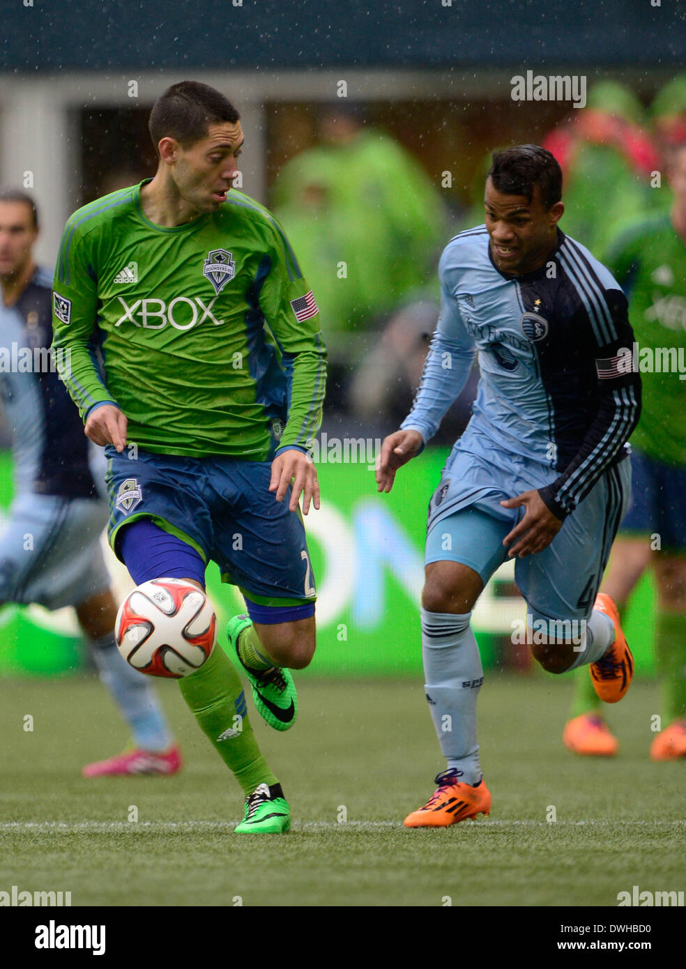 Seattle, USA. 8th March, 2014. Seattle Sounders FC forward Clint ...