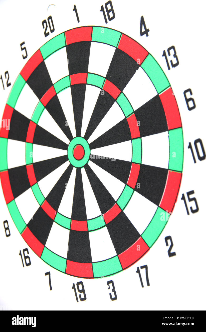 Dart board isolated on white background Stock Photo - Alamy