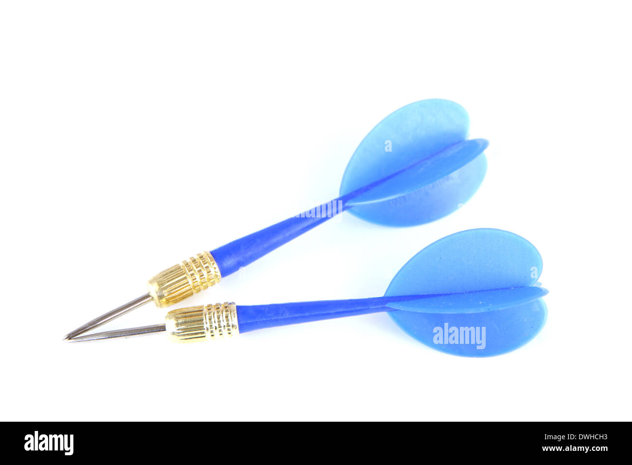 Blue Darts isolated on white background Stock Photo - Alamy