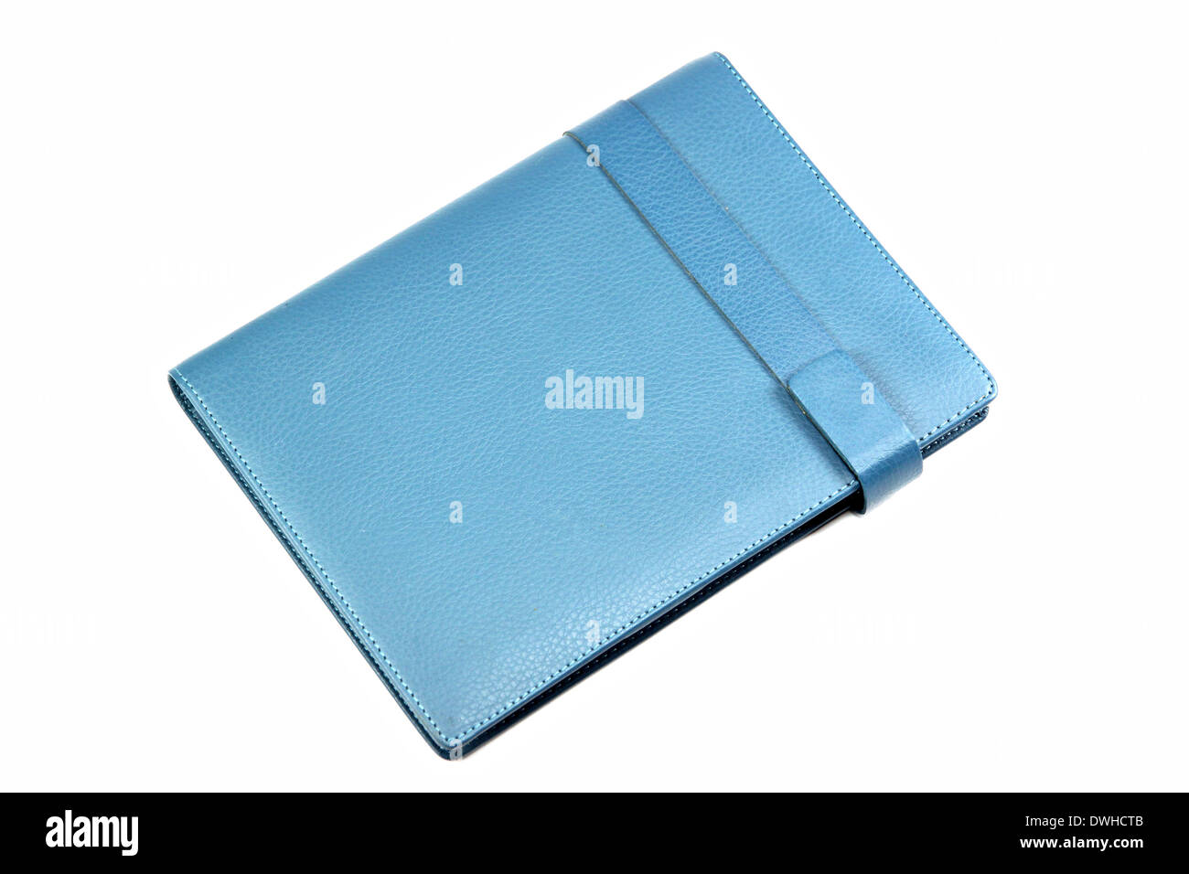 Cover blue notebook on white background Stock Photo - Alamy