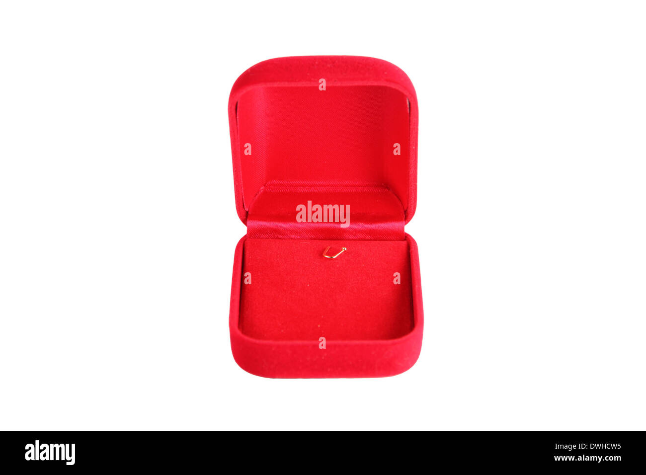 Red jewelry box isolated on white background Stock Photo - Alamy