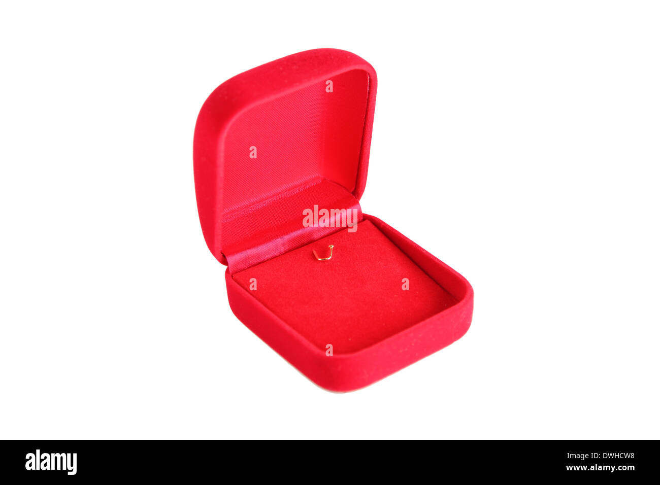 Red jewelry box isolated on white background Stock Photo - Alamy