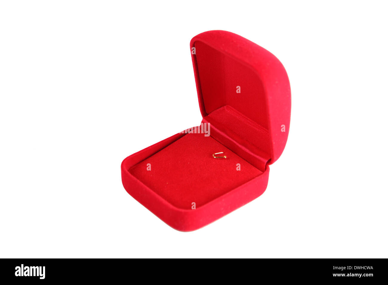 Red jewelry box isolated on white background Stock Photo - Alamy