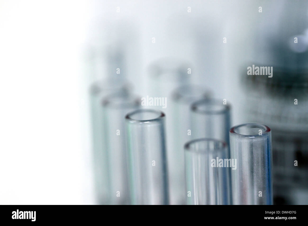 Many test tubes in laboratory of background Stock Photo - Alamy
