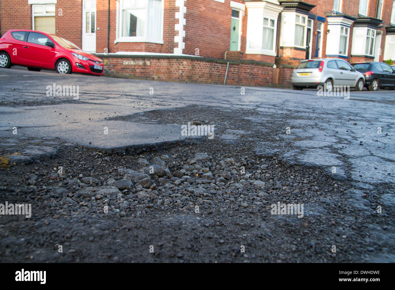 Potholed roads in Sheffield Stock Photo - Alamy