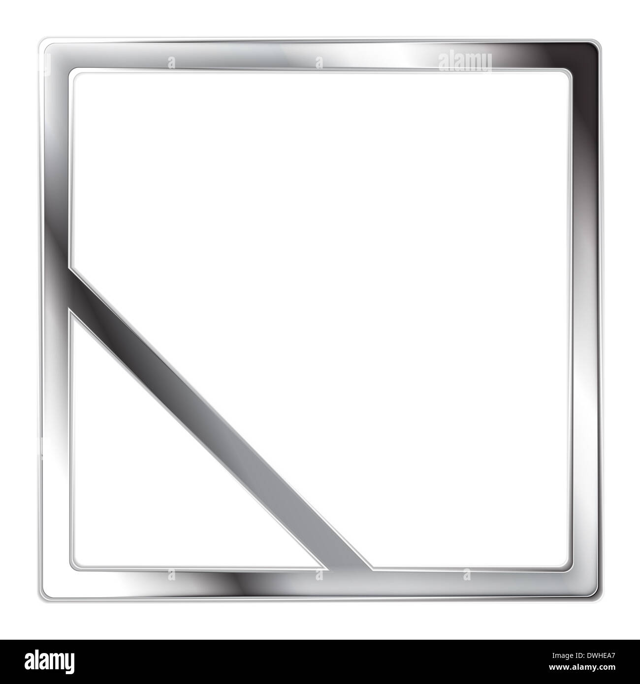 Abstract metallic silver vector shape Stock Photo - Alamy