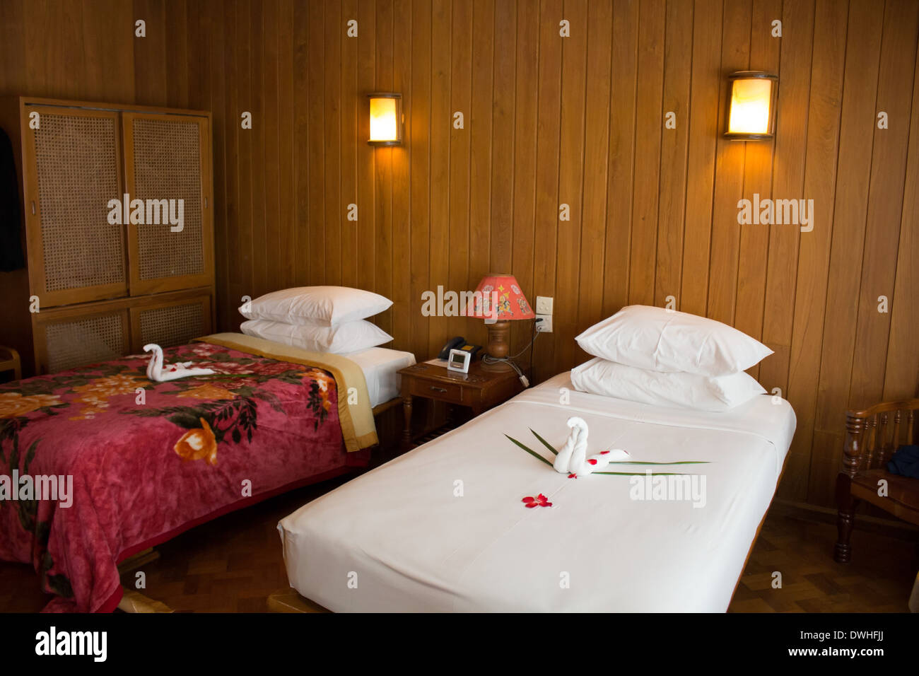 Hotel bedroom Bagan Myanmar Stock Photo - Alamy