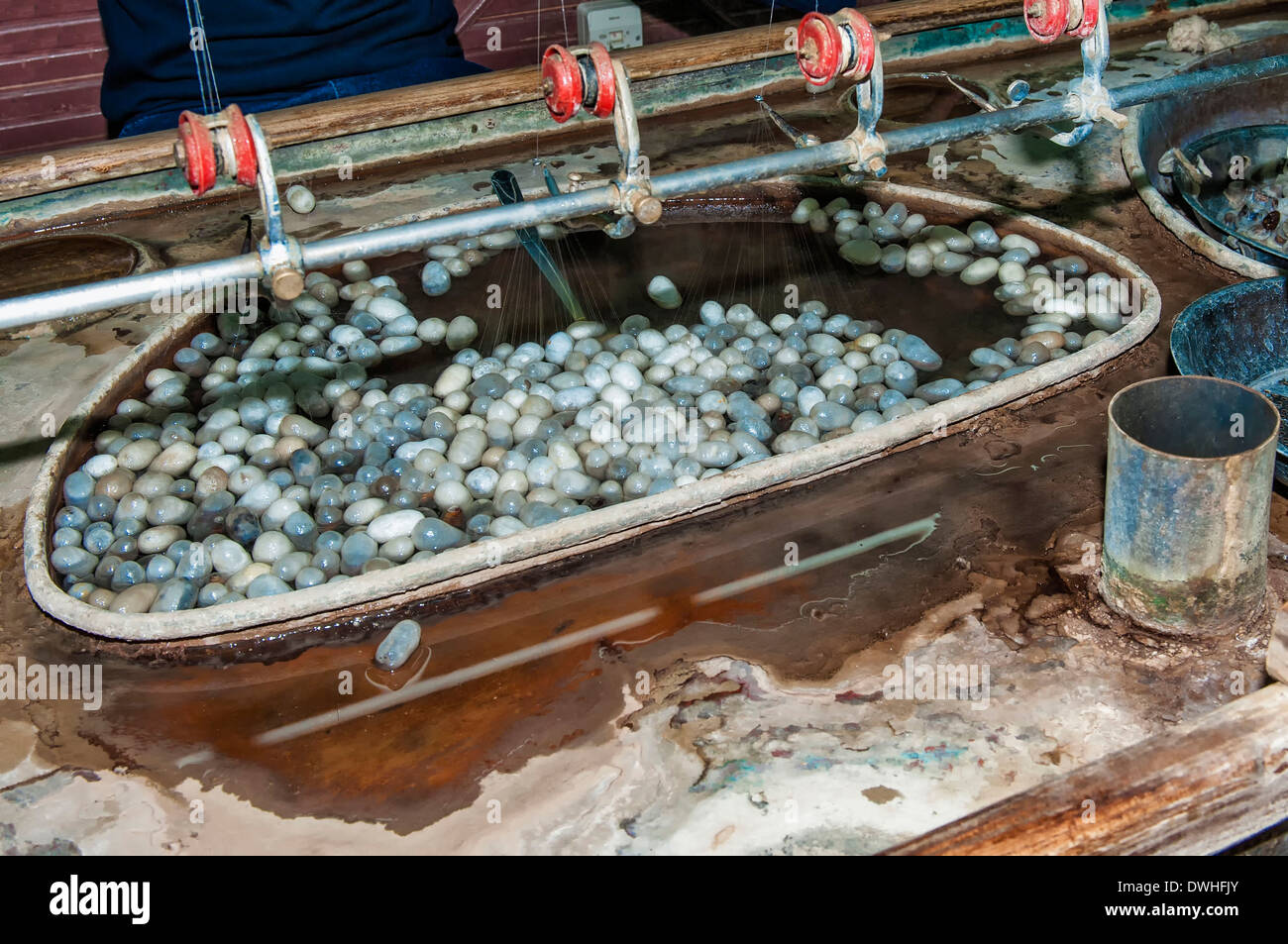 Extraction of silk, Cappadocia Stock Photo - Alamy