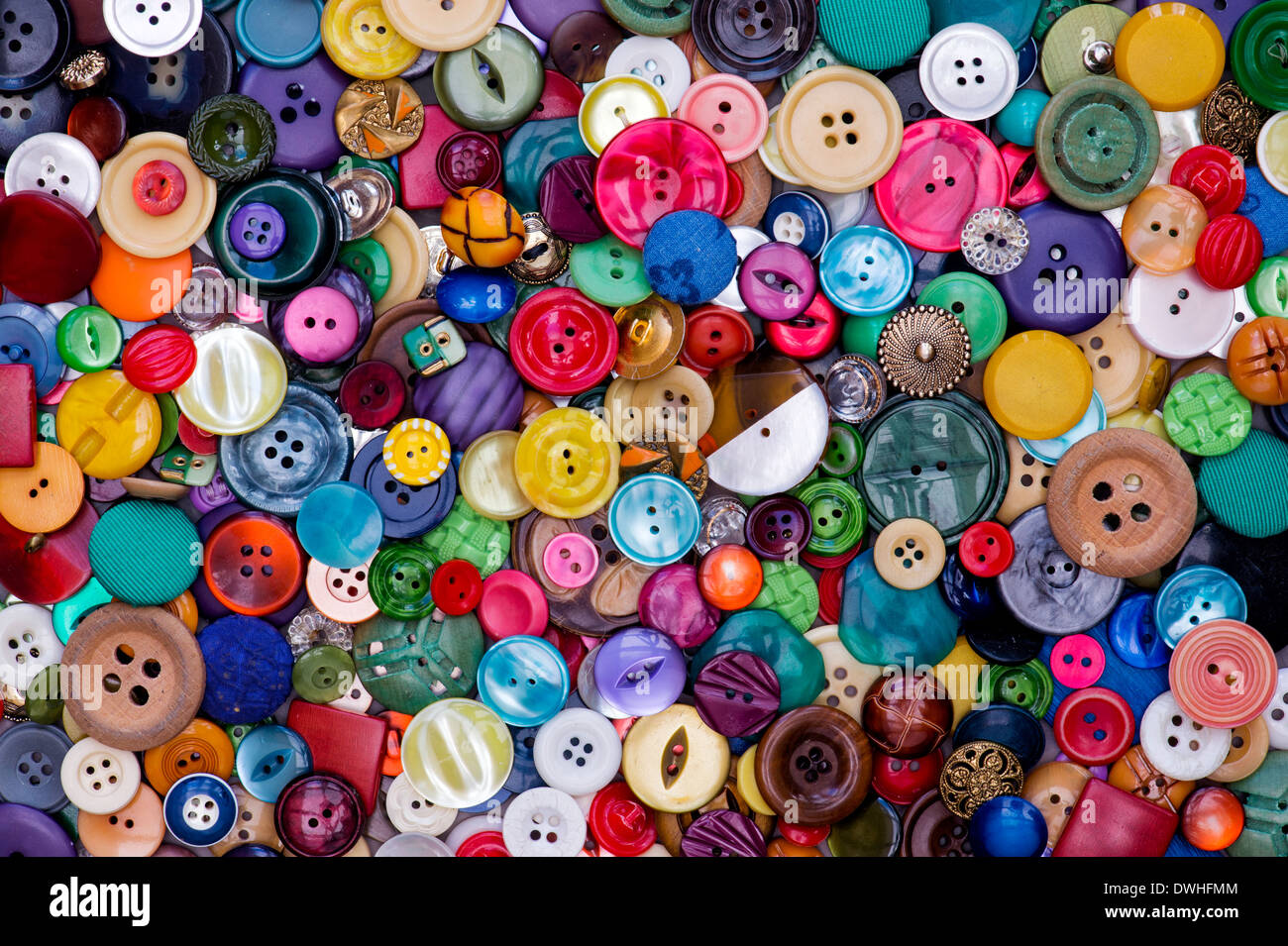 Colourful Buttons Pattern Stock Photo - Alamy