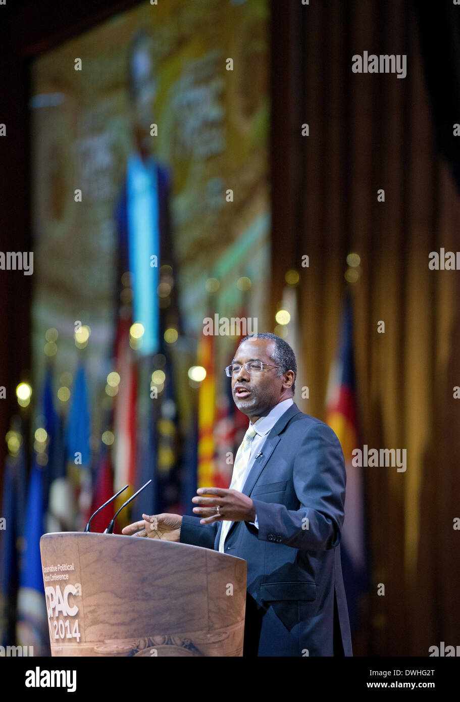 National Harbor, Maryland, USA. 8th March, 2014. Dr. Ben Carson ...