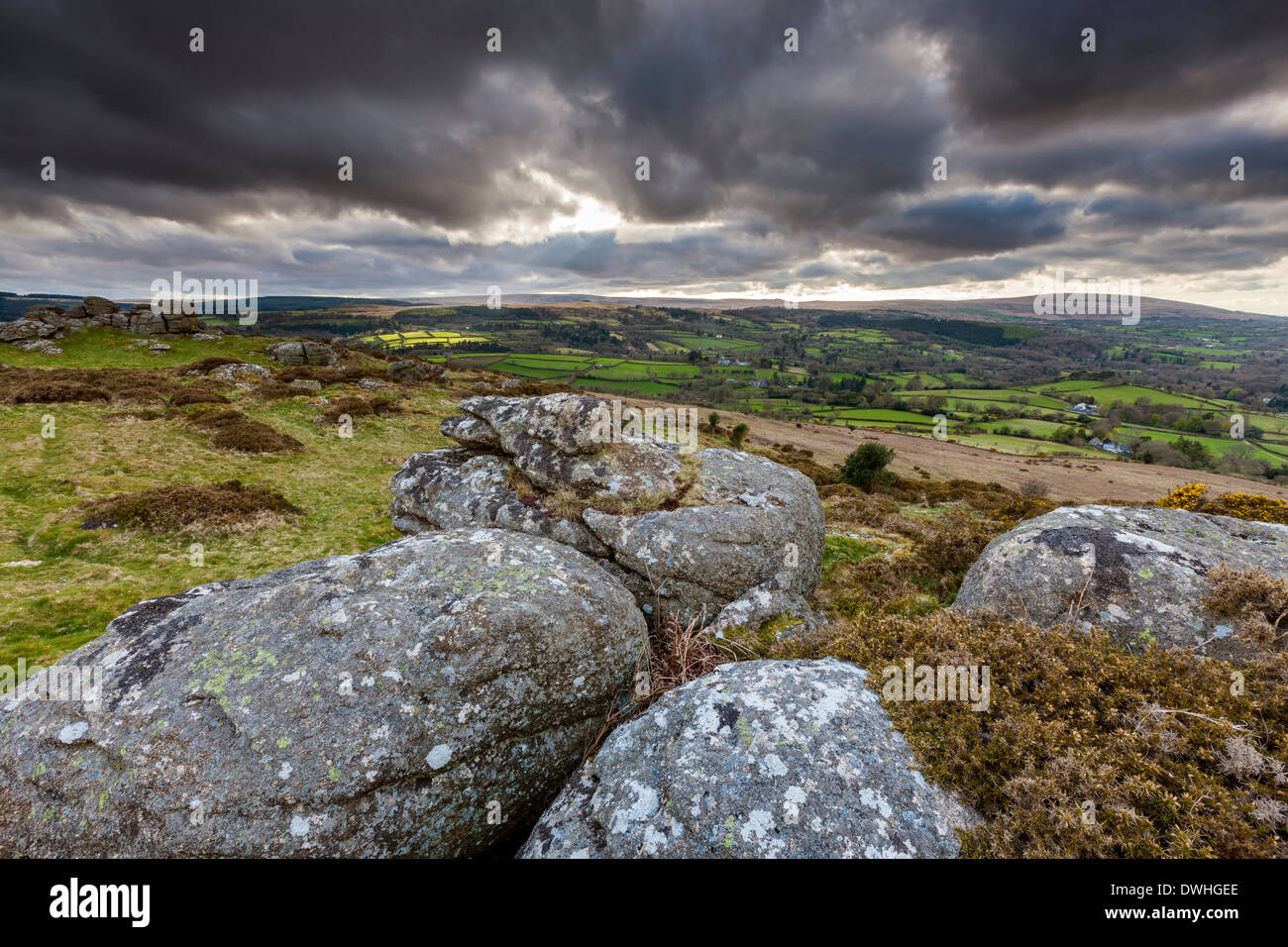 Meldon Hill, Dartmoor National Park, Chagford, West Devon, England, UK ...