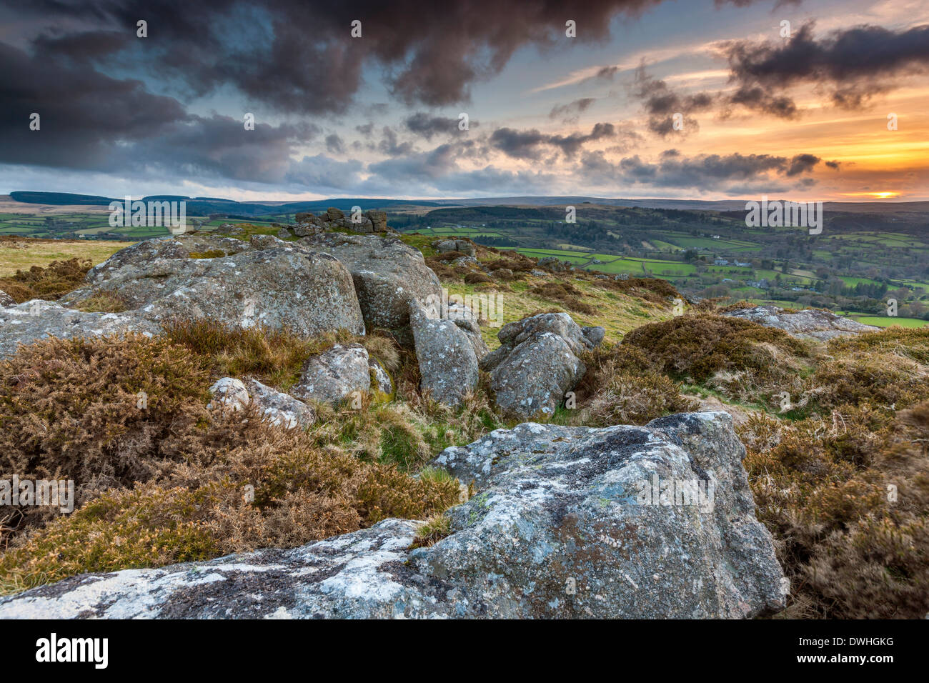 Meldon Hill, Dartmoor National Park, Chagford, West Devon, England, UK ...