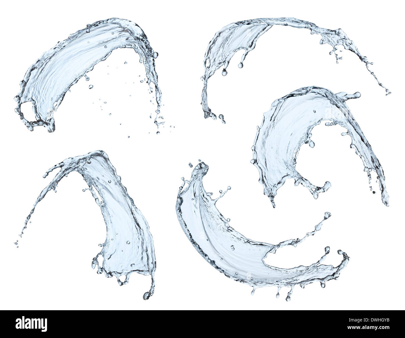 water splash collection Stock Photo - Alamy