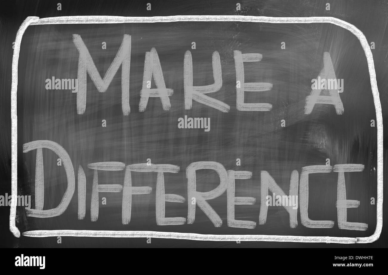 Make A Difference Concept Stock Photo - Alamy