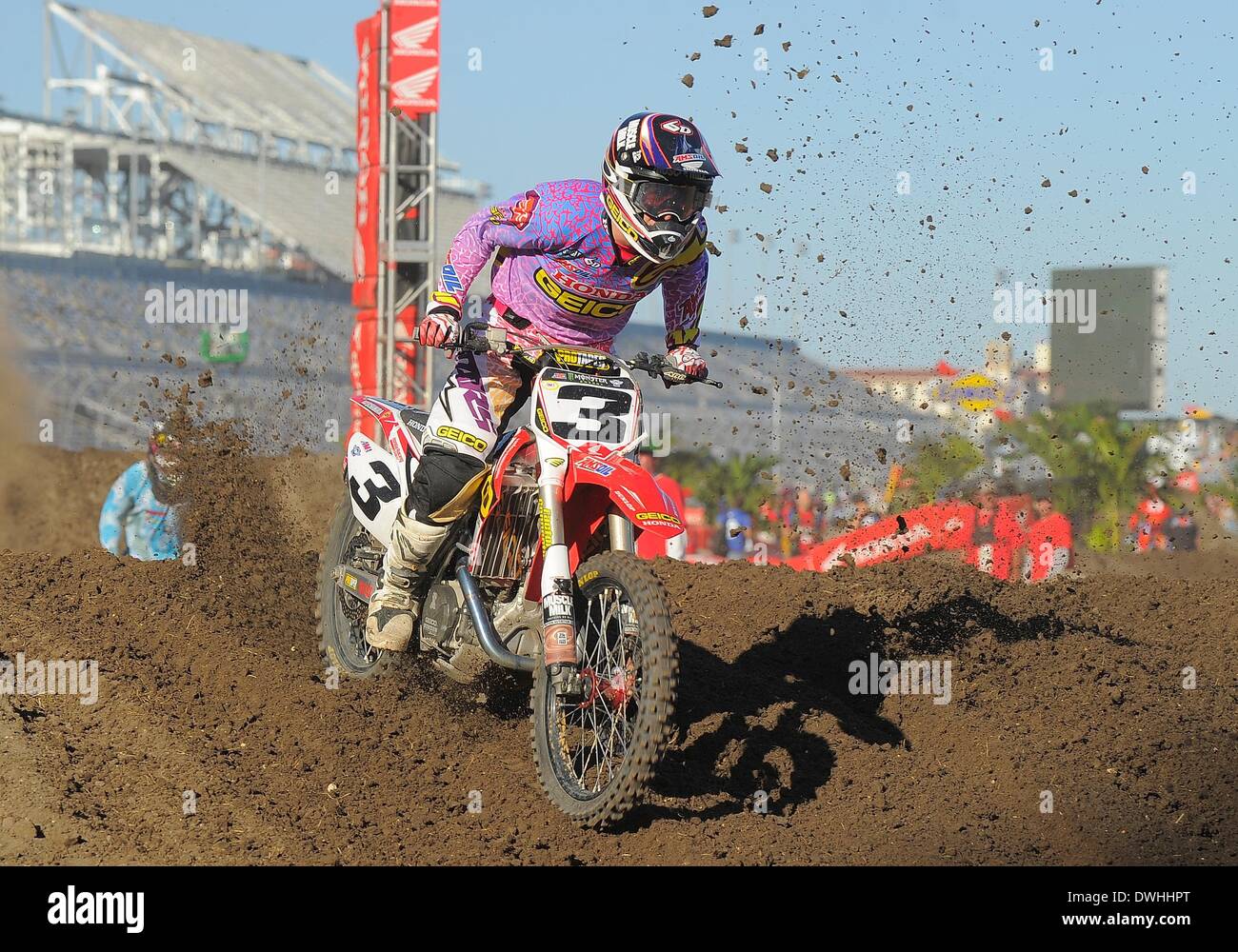 Daytona, Florida, USA. 08th Mar, 2014. Eli Tomac (3) Honda CRF 450 in ...