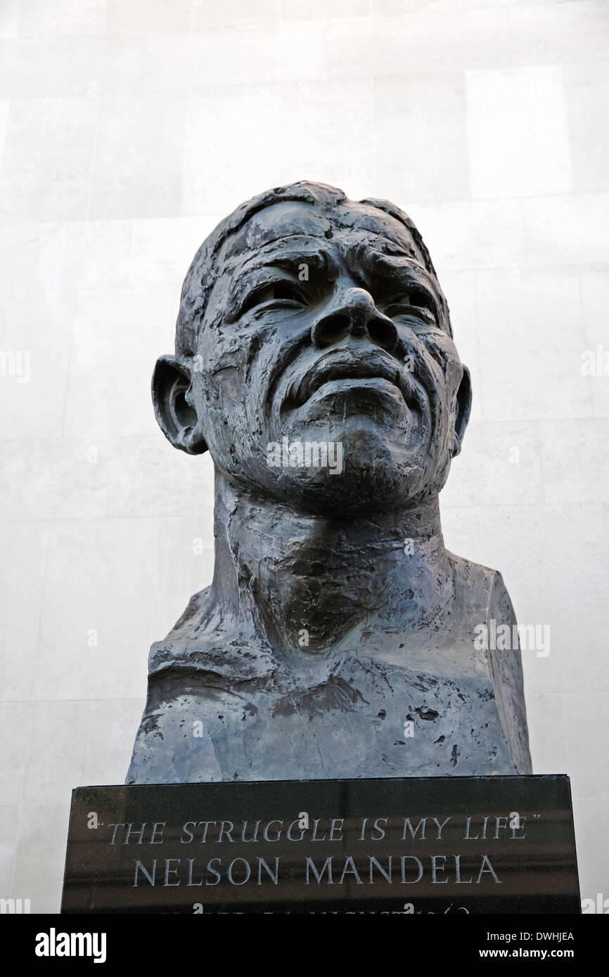 The struggle is my life statue of Nelson Mandela on the Southbank In ...