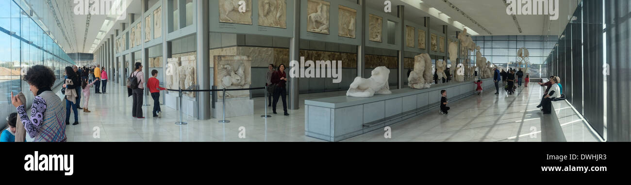 panoramic inside view of Athens Acropolis Museum Stock Photo - Alamy
