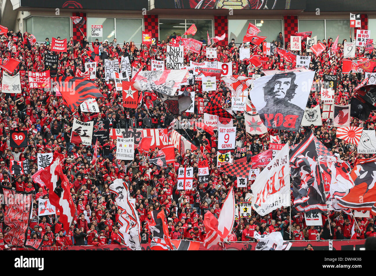 Urawa Reds Fans, MARCH 8, 2014 - Football /Soccer : 2014 J.LEAGUE ...